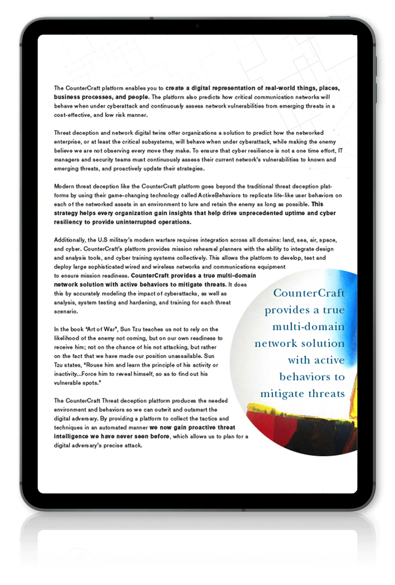Digital Twin Technology Countercraft 